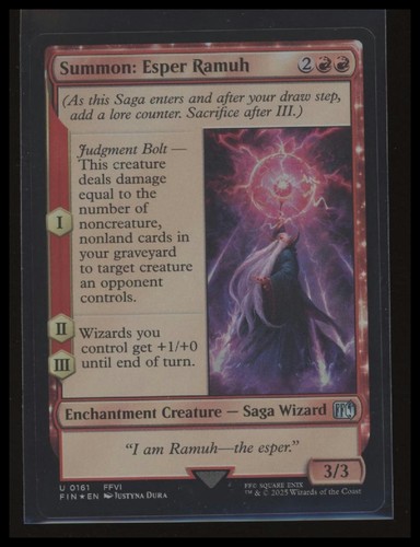 FINAL FANTASY #161 Summon: Esper Ramuh Foil TCG Card | eBay