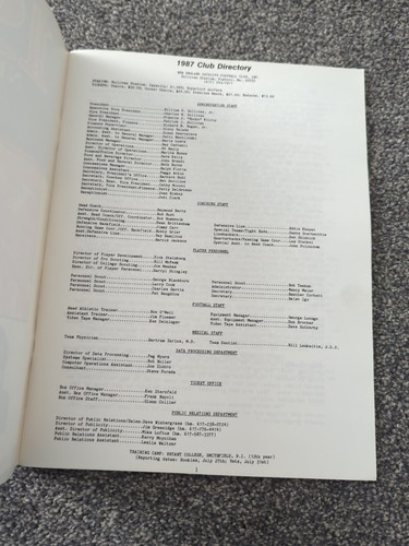 1986 NFL New England Patriots Football Media Guide | eBay