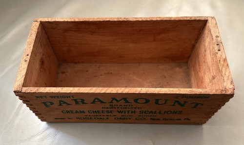 Paramount Cream Cheese with Scallion WOODEN BOX Rosedale Dairy Co. New ...