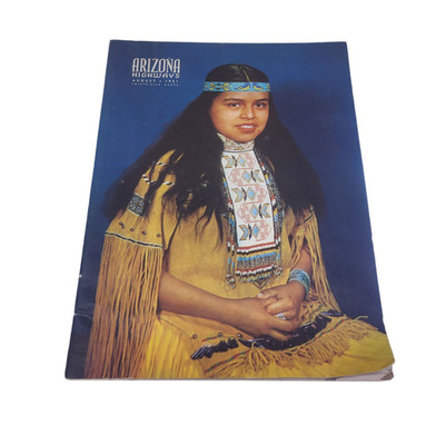 1951 ARIZONA HIGHWAYS Magazine Apache Maiden Ancient Forest Basket Tribes Native | eBay