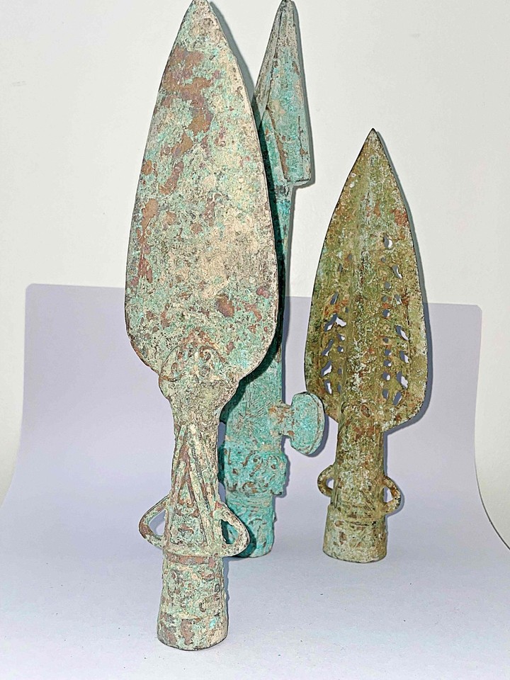 (1 Bronze Spear Left Hand Side) ANCIENT OR LATER BRONZE SPEAR! Stunning ...