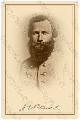 JEB STUART CIVIL WAR PHOTO Cavalry Genius w/Signature Cabinet Card CDV ...