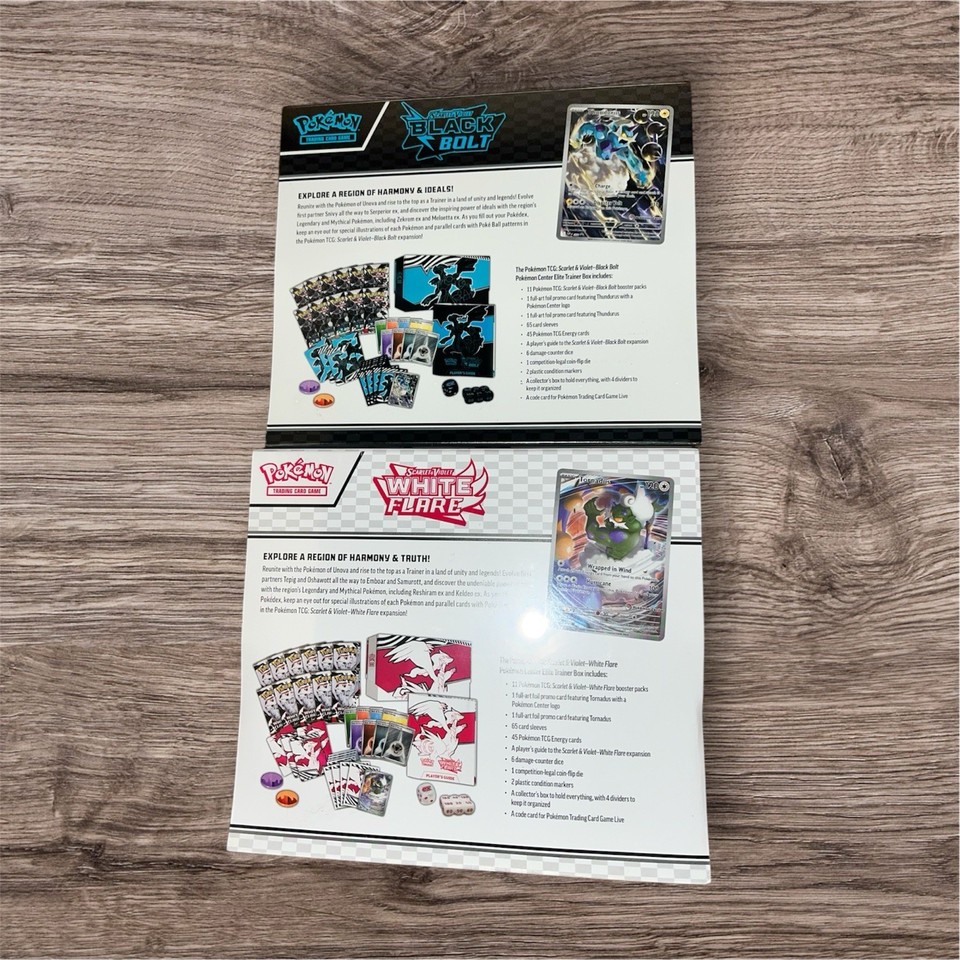 Black Bolt and White Flare Pokemon Center PC ETB Elite Trainer Box | eBay