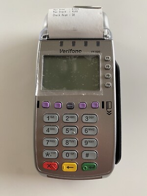 Verifone VX520 Credit Card POS Terminal DIAL/ETH w/ Swipe/ Chip Reader ...