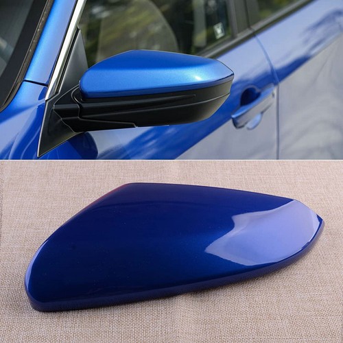 Blue Left Side Car Mirror Cover Trim Cap Replacement For Honda Civic ...