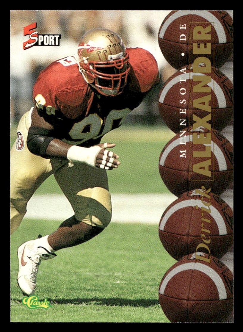 1995 Classic 5 Sport Derrick Alexander #53 Florida State Seminoles | eBay
