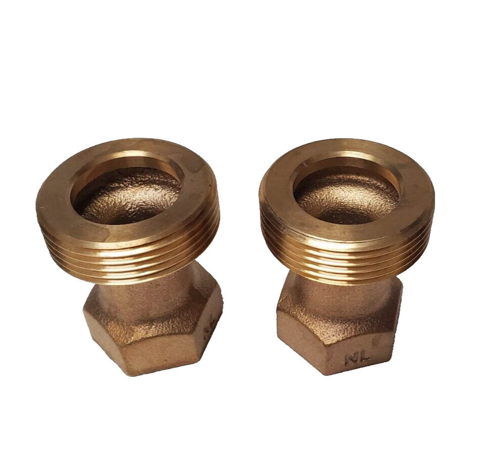 Brass Water Meter Adapter install 5/8 x 1/2 x 7.5" meter to 1" Meter ...
