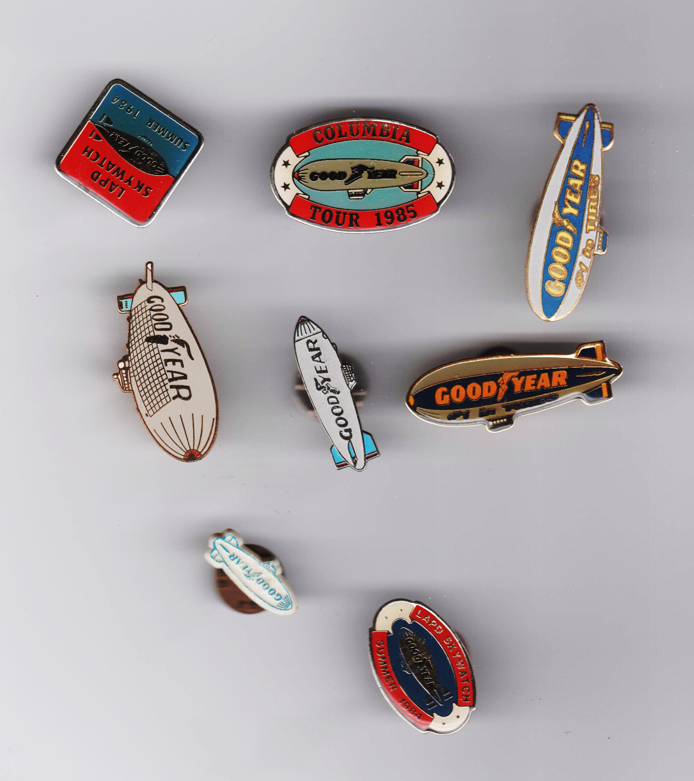 Goodyear Blimp 8 pc Pin Assortment #1 - Rare Collectibles - Free ...