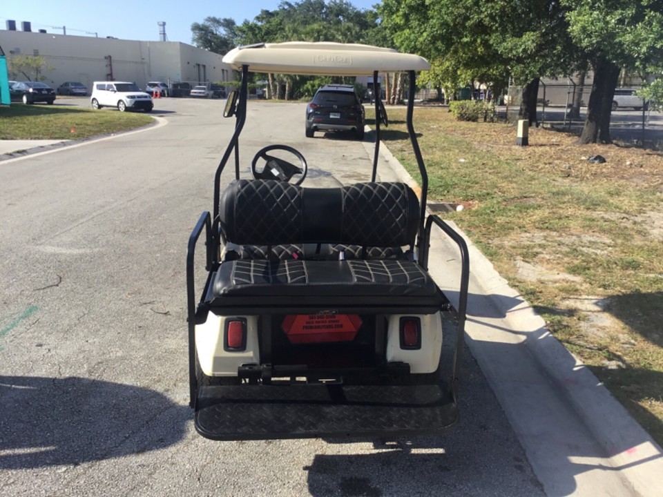 GAS 2004 tan Club car DS 4 Passenger seat Golf Cart flip seat lights | eBay