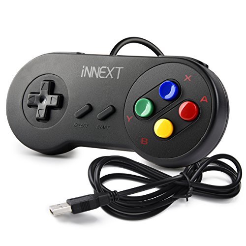 2 Pack iNNEXT SNES Retro USB Super Famicom Controller Gamepad Joystick ...