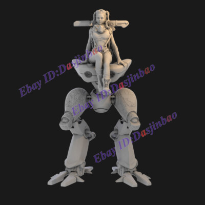 Punk Girl With Robot 1/8 3D Print Model Kit Unpainted Unassembled 37cm ...