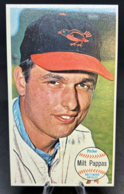 1964 Topps Giants Baseball Card Milt Pappas #5 EX-EXMT RANGE SL 101323 ...