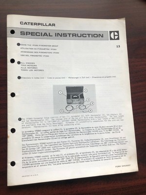 Manuals & Books - Caterpillar Special Instructions