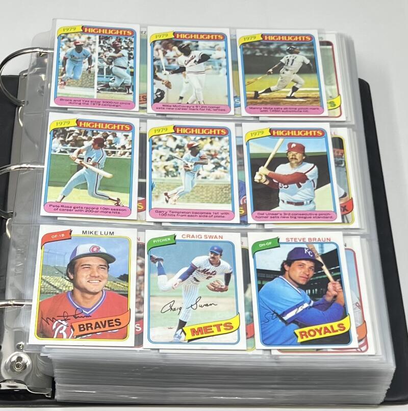 1980 Topps Baseball Complete Binder Set 1-726 Rickey Henderson | eBay