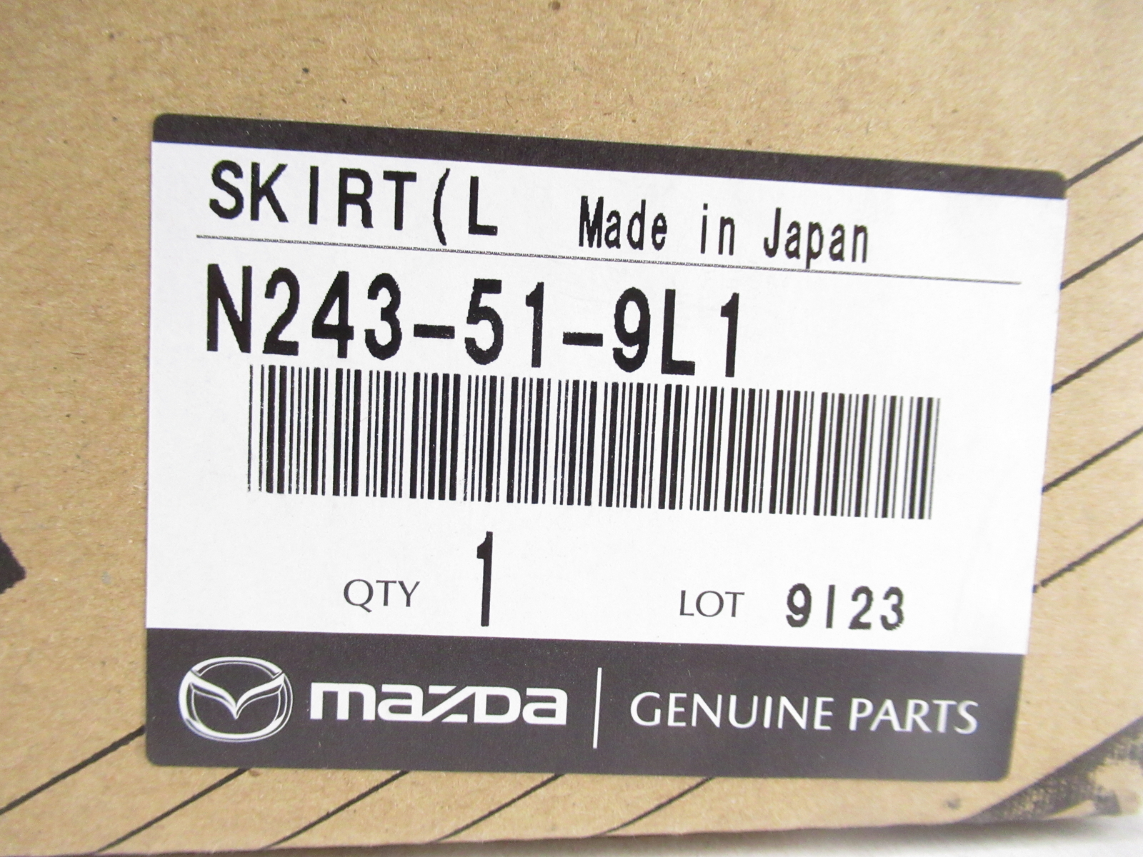 Genuine OEM Mazda N243-51-9L1 Front Bumper Driver Side Deflector 16-19 ...