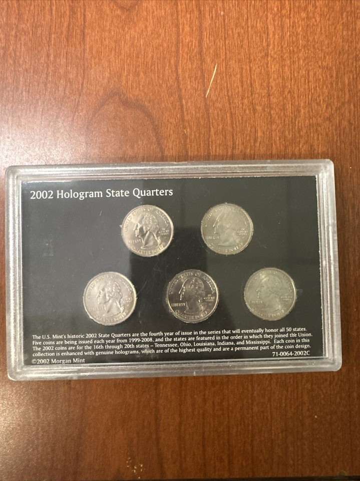 2002 HOLOGRAM U.S. MINT STATE QUARTERS * Complete Set of 5 Coins * | eBay