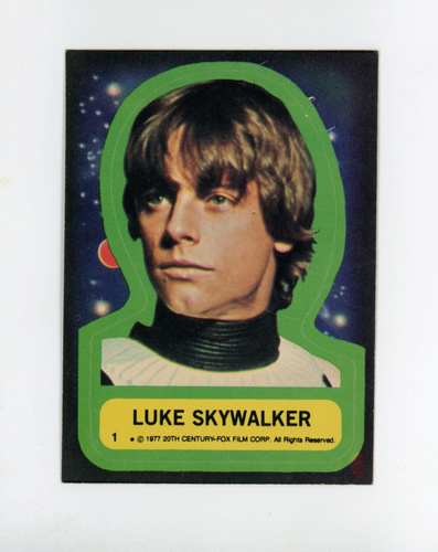 Luke Skywalker 1977 20th Century Fox Star Wars Sticker RC #1 NM-MT | eBay