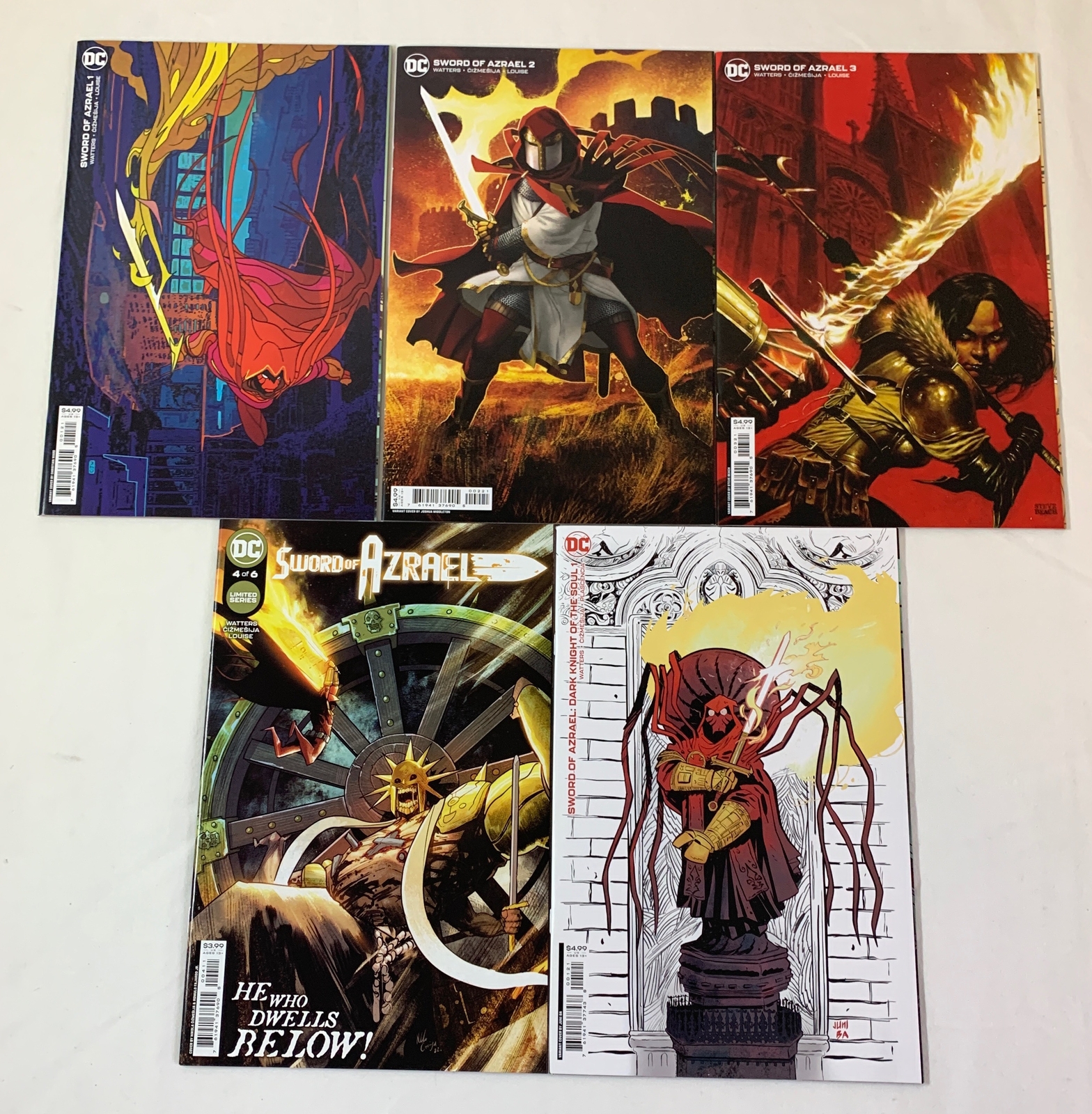 2022 DC Comics SWORD OF AZRAEL #1 2 3 4 plus Dark Knight Of The Soul #1 ...