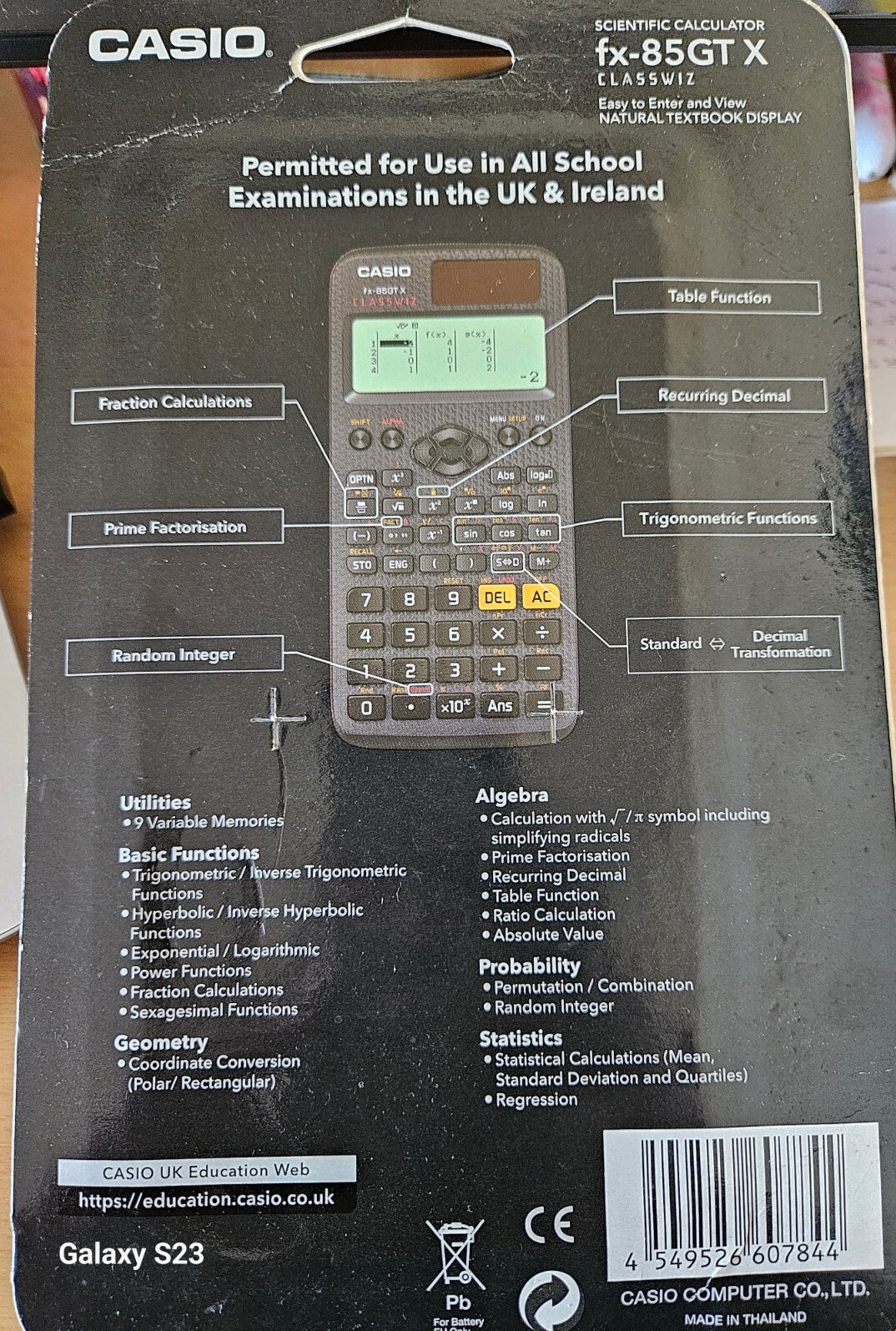 Casio FX-83GT X Scientific Calculator - Black | eBay