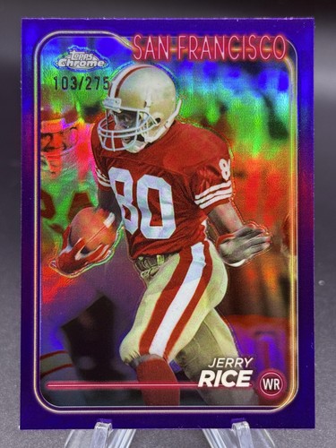 2024 Topps Chrome #176 Jerry Rice Purple Refractor #/275 SP San ...