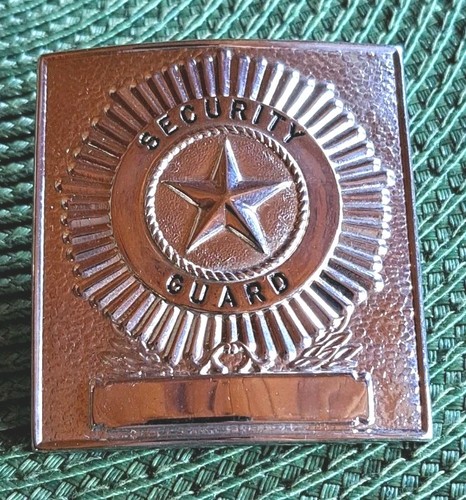 Security Guard Badge Silver Star NOS Metal Hat Badge | eBay