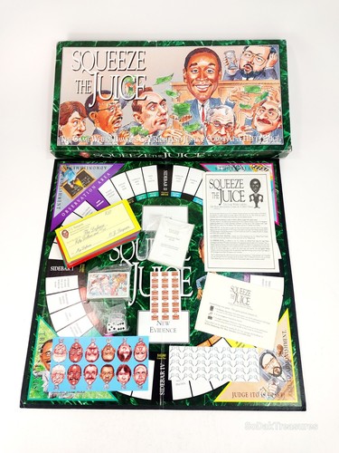 Squeeze the Juice Board Game OJ Simpson Defense Attorneys 1995 Vintage ...
