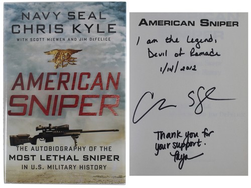 Chris Kyle & Taya Kyle Signed American Sniper 1st Ed Hardcover Book BAS ...