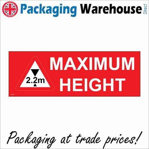TR294 MAXIMUM HEIGHT 2.2M SIGN MAX OVERHEAD RESTRICTION BRIDGE CARPARK ...