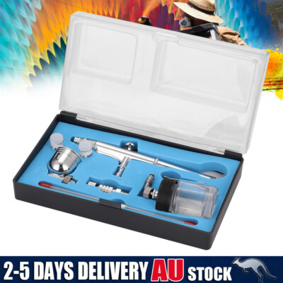 Airbrush Kit Spray Gun Dual Action Air Brush Tattoo Paint Spray Art ...
