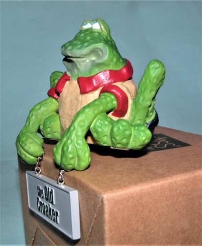 Russ Berrie, "Old Croaker" frog 21270, Doug Harris, New/box Geezer ...