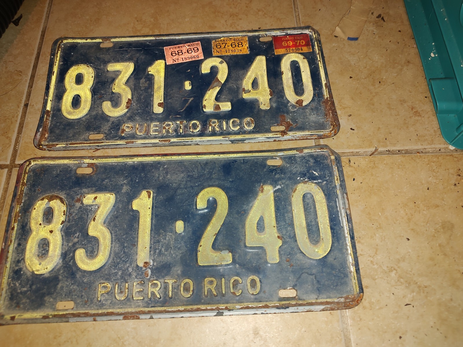 puerto rico license plate Pair | eBay