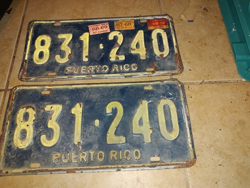 puerto rico license plate Pair | eBay