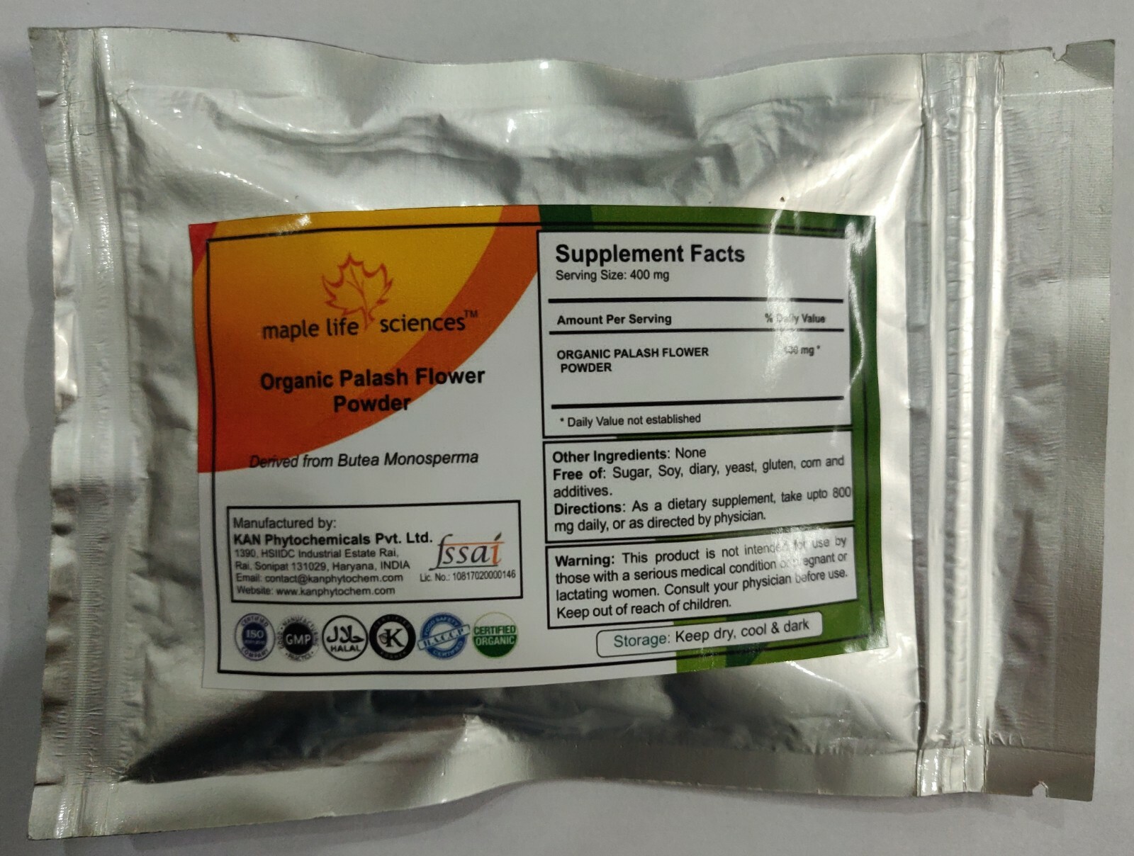 ORGANIC Palash Phool Flower Powder Butea Monosperma Powder | eBay