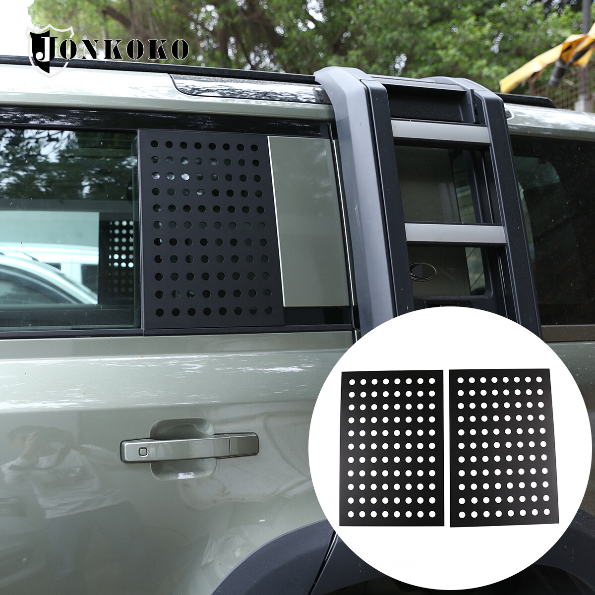 For Land Rover Defender 2020-2023 Rear Window Protection Black Alloy ...