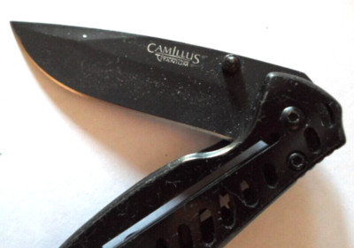 CAMILLUS AUS-8 POCKET FOLDING KNIFE,SINGLE BLADE, LINER, PLAN EDGE ...
