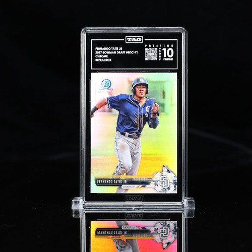 2017 Bowman Draft Chrome Refractor Fernando Tatis Jr. RC Rookie TAG 10 ...