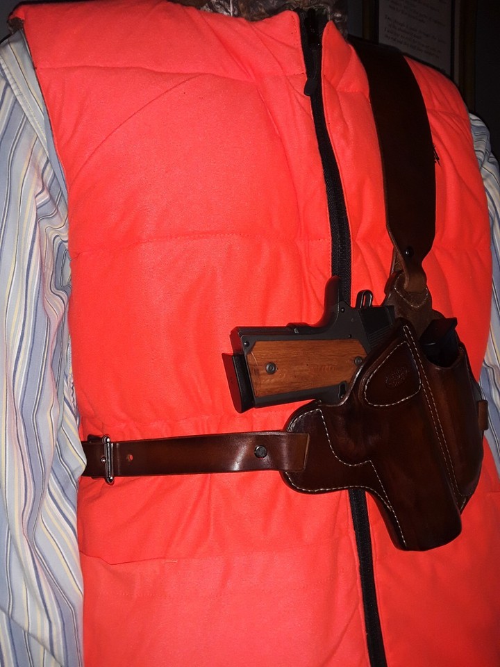 1911 Leather Chest Holster Rig w/Extra Magazine Carry (Right Hand) | eBay
