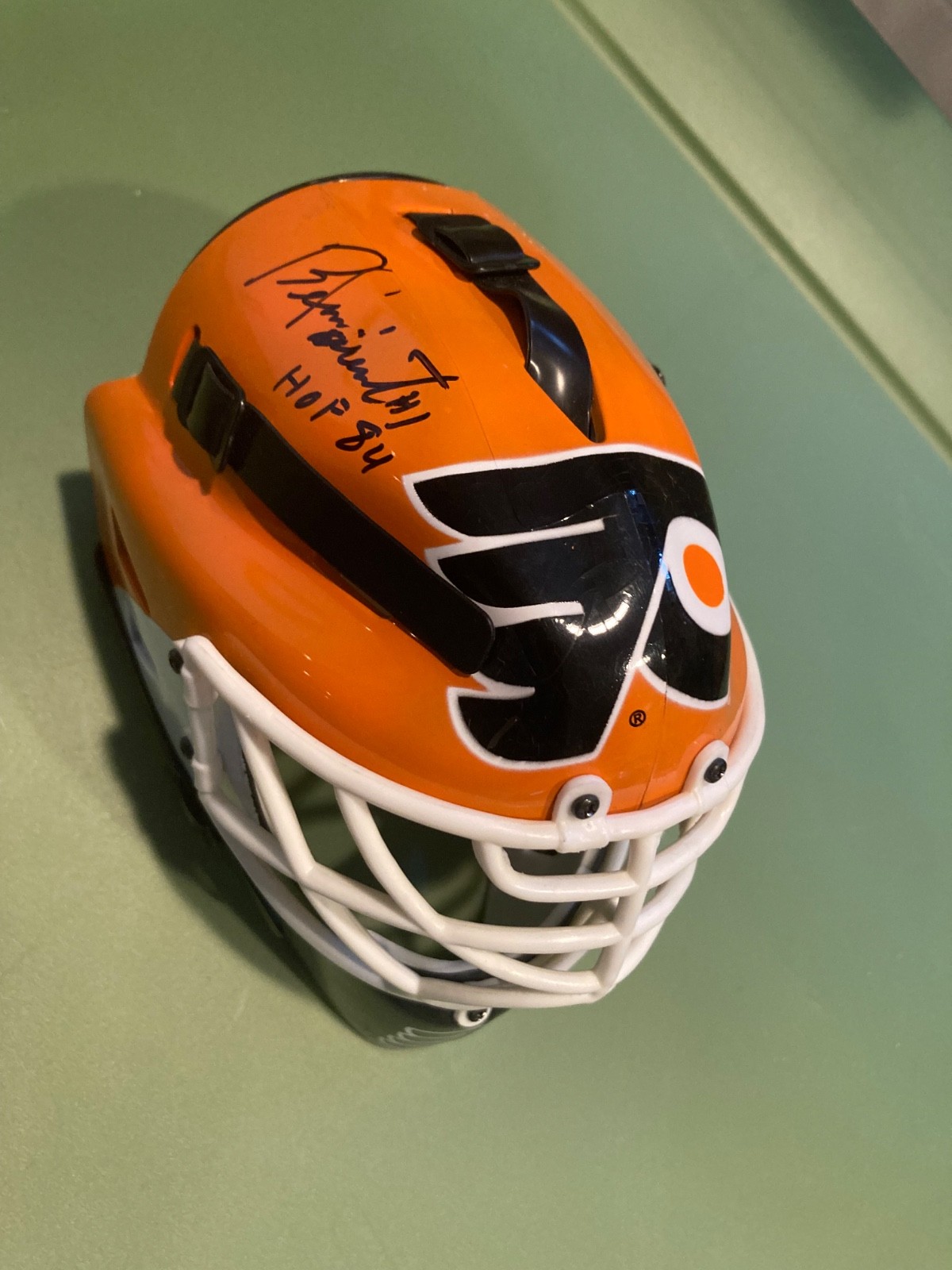 Bernie Parent Flyers signed mini Goalie Mask with COA | eBay