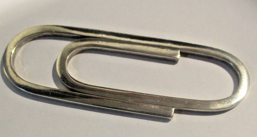 STERLING SILVER LARGE HEAVY HALLMARKED PAPER CLIP DESIGN MONEY CLIP ...