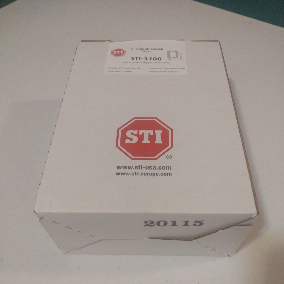 Safety Technology STI-3100 Conduit Spacer Clear 2" Depth For Stopper II ...