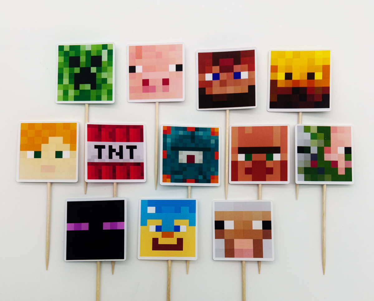 Minecraft Fondant Cupcake Toppers Minecraft Celebration Cake Cupcake