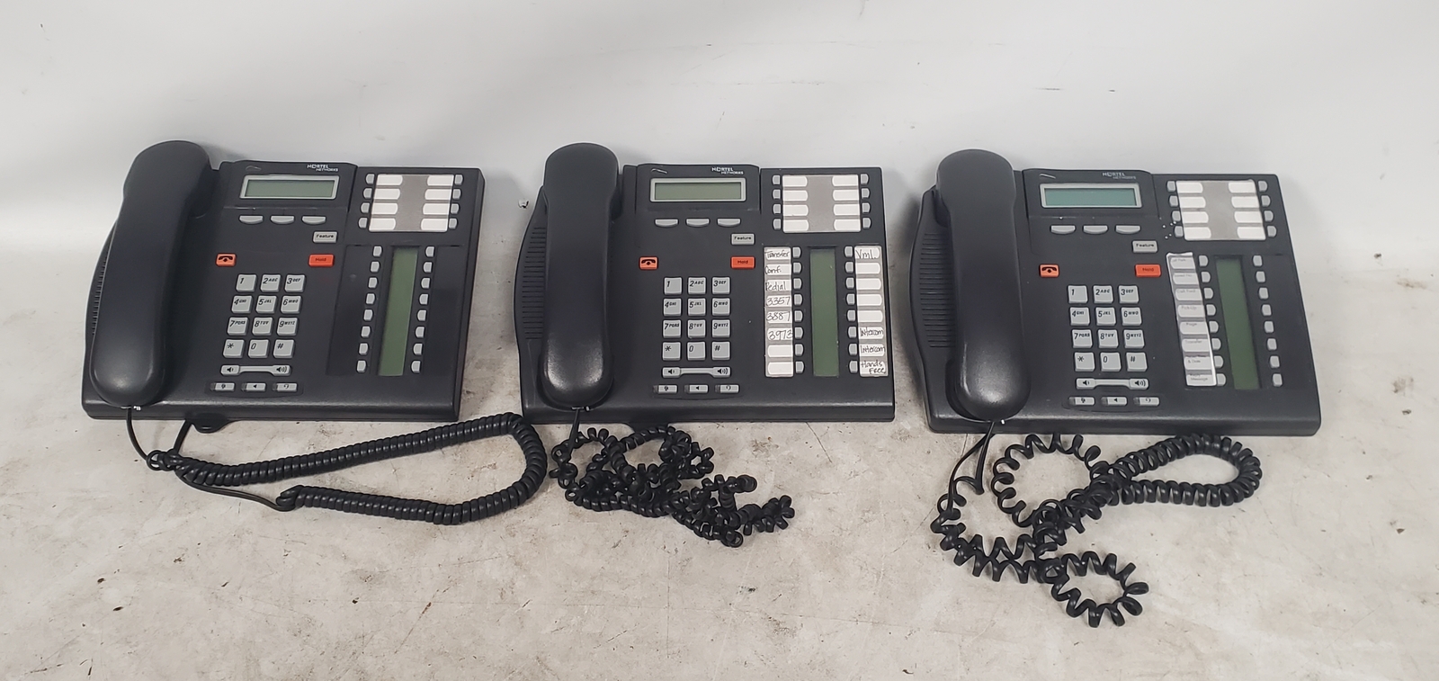 Lot of 3 Nortel Networks NT8B27JAAA Office Business Phone Black | eBay