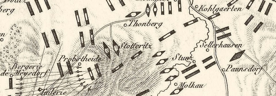 Plan of the BATTLE OF LEIPZIG 1813. Battle of the Nations. Germany 1820 ...