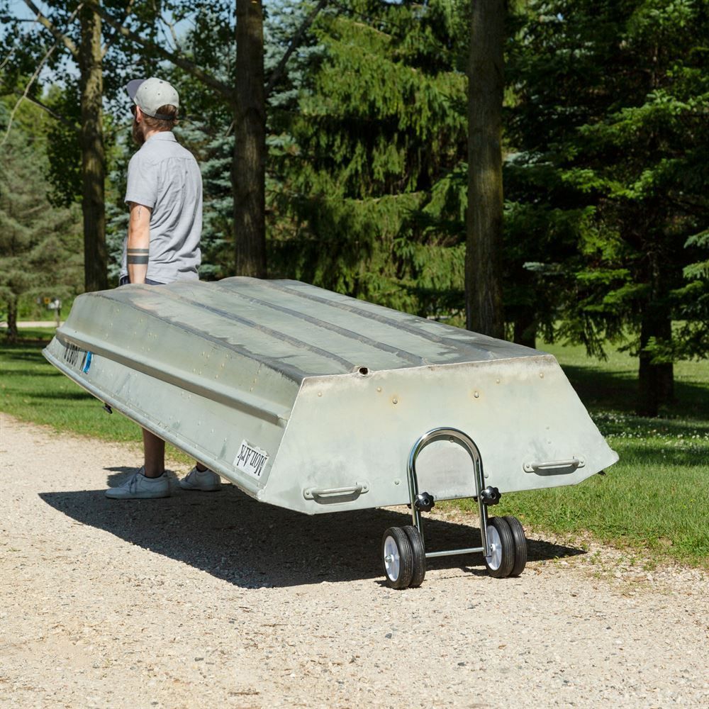 Elevate Portable One-Person Transport Fishing Boat & Canoe Dolly ...