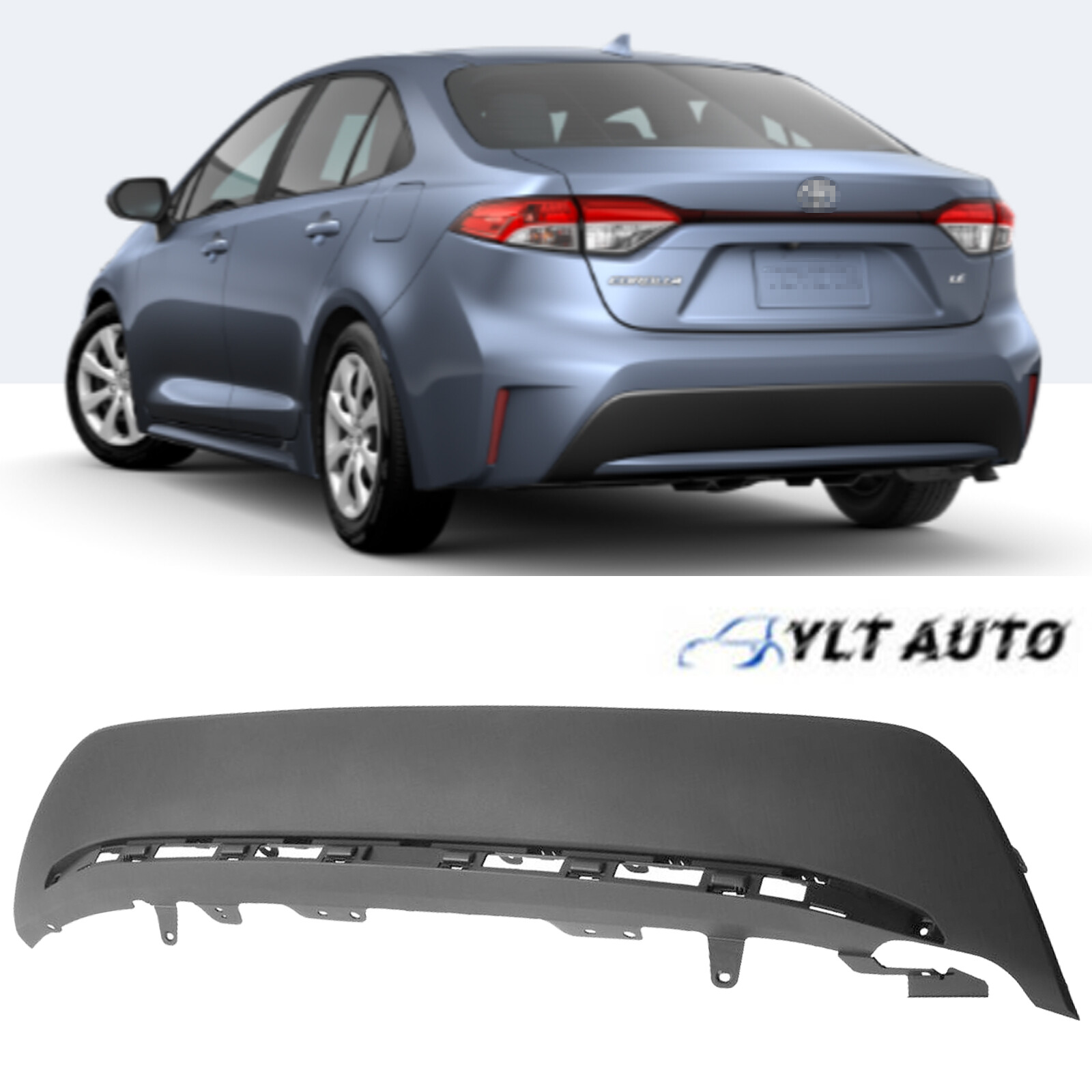 Black Rear Bumper Lower Valance Moulding Trim Cover For 2020-2021 ...