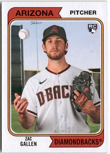 2020 Topps Archives '74 Topps #172 Zac Gallen RC Arizona Diamondbacks ...