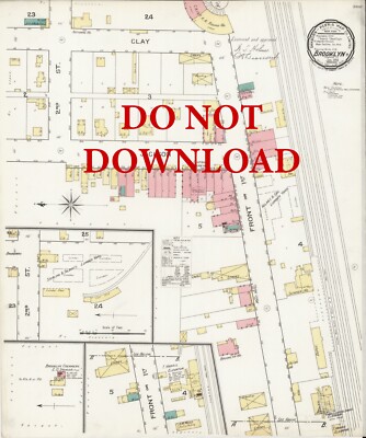 COPY 1894 Map town of Brooklyn Iowa highly Detailed 16" X 20" | eBay
