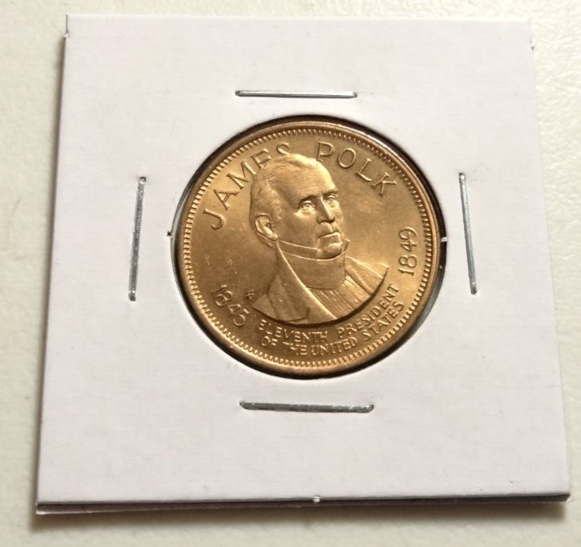 James Polk - 11th President- Commemorative Coin Medal Token (INV#5586 ...
