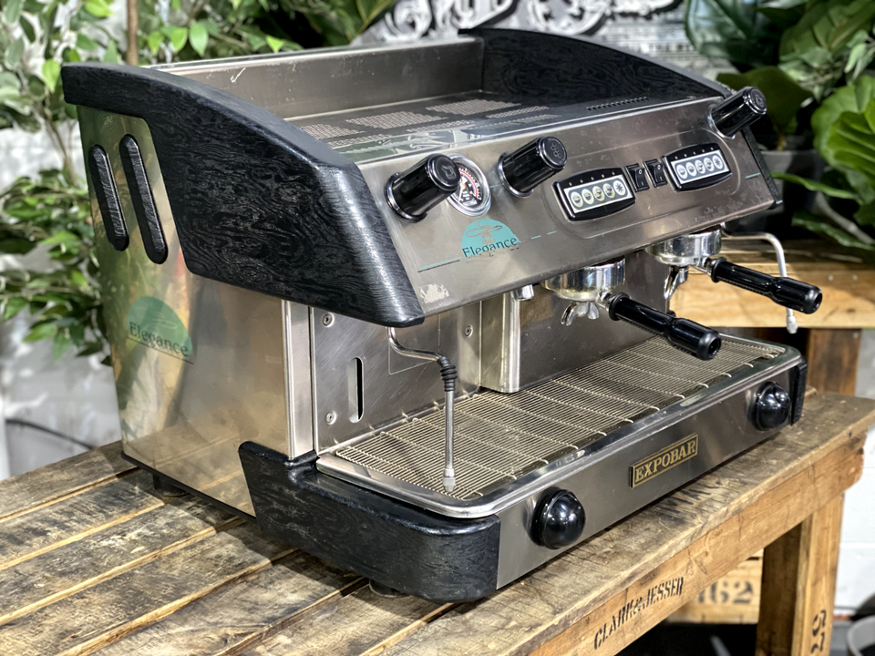 EXPOBAR ELEGANCE 2 GROUP STAINLESS STEEL ESPRESSO COFFEE MACHINE ...