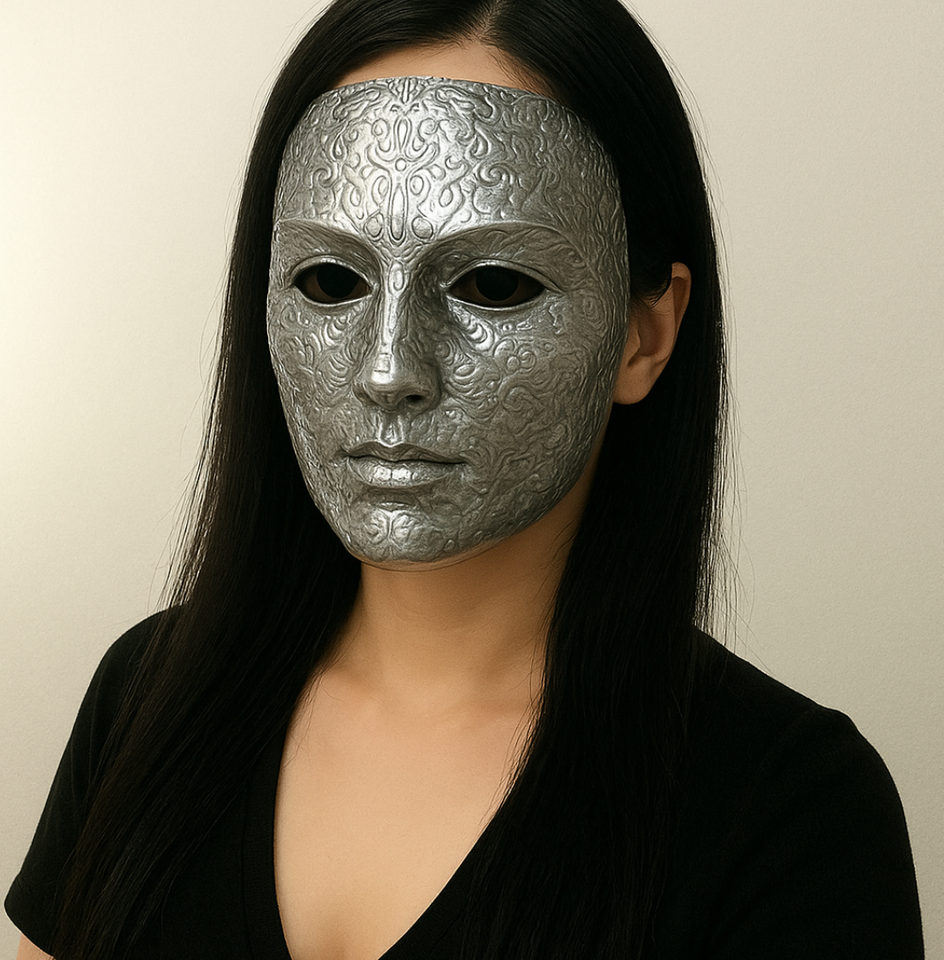 King Baldwin IV Kingdom of Heaven 1:1 Replica Silver Silk Mask Cosplay ...